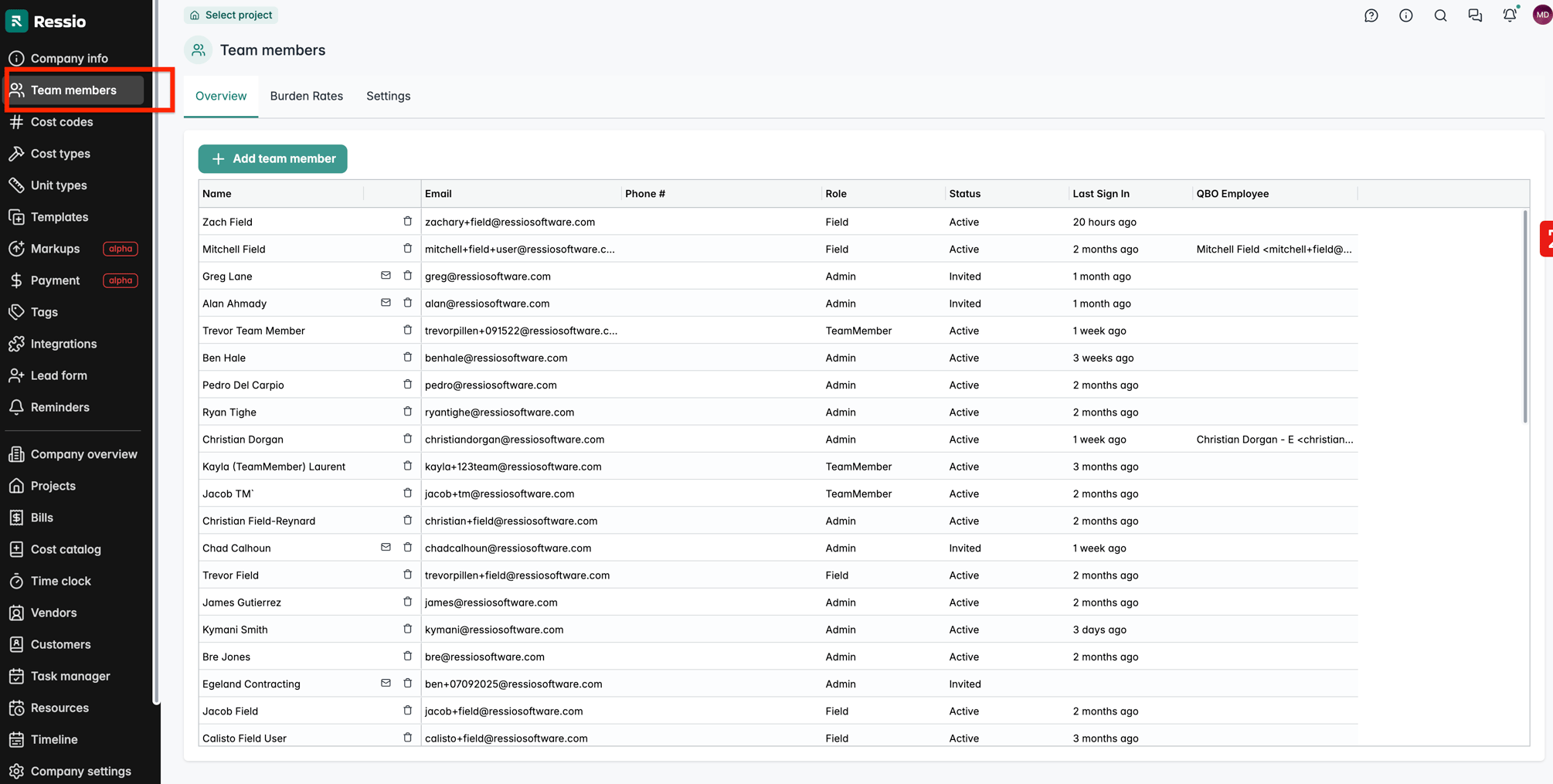 Navigating Company Settings in Ressio