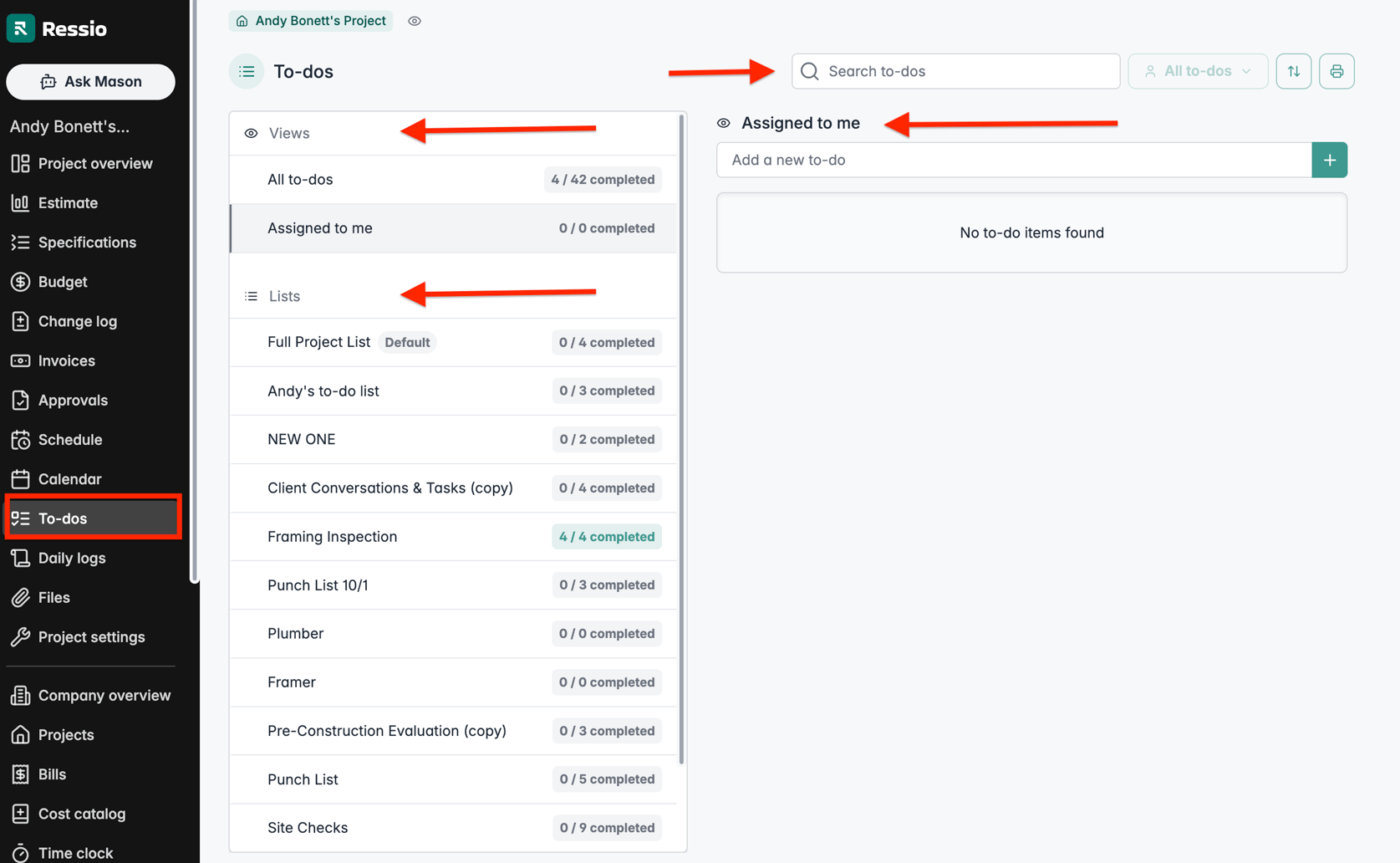 To-dos Overview