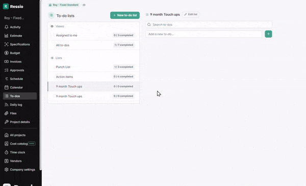 To-dos Overview